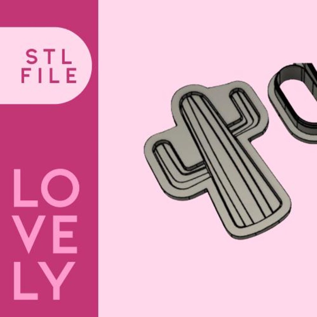 Cactus STL File Cookie Cutter Fondant Embosser Western Cowboy - Etsy