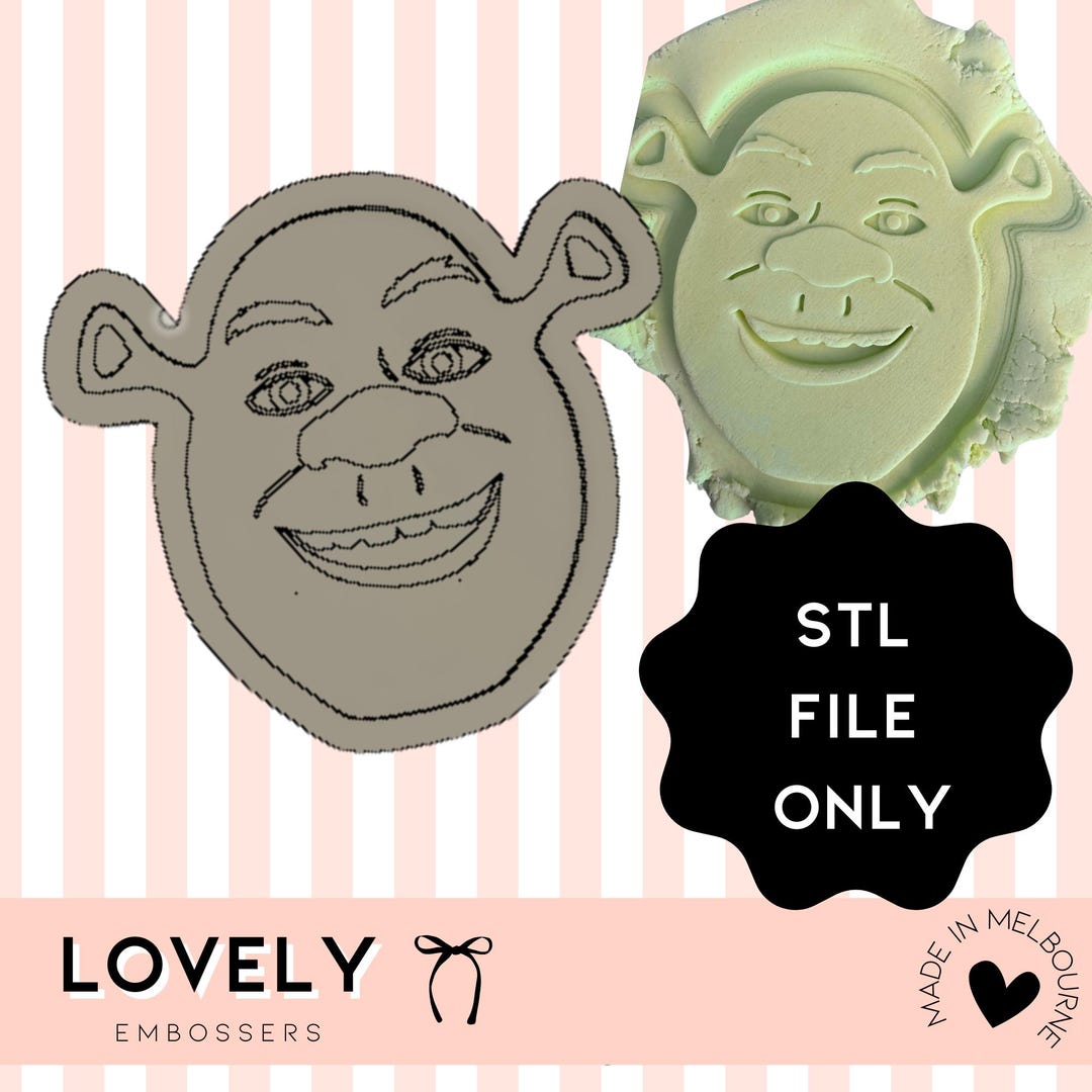 Green Ogre Swap Shrek Ears Movie Cookie Cutter Fondant Stamp Birthday ...