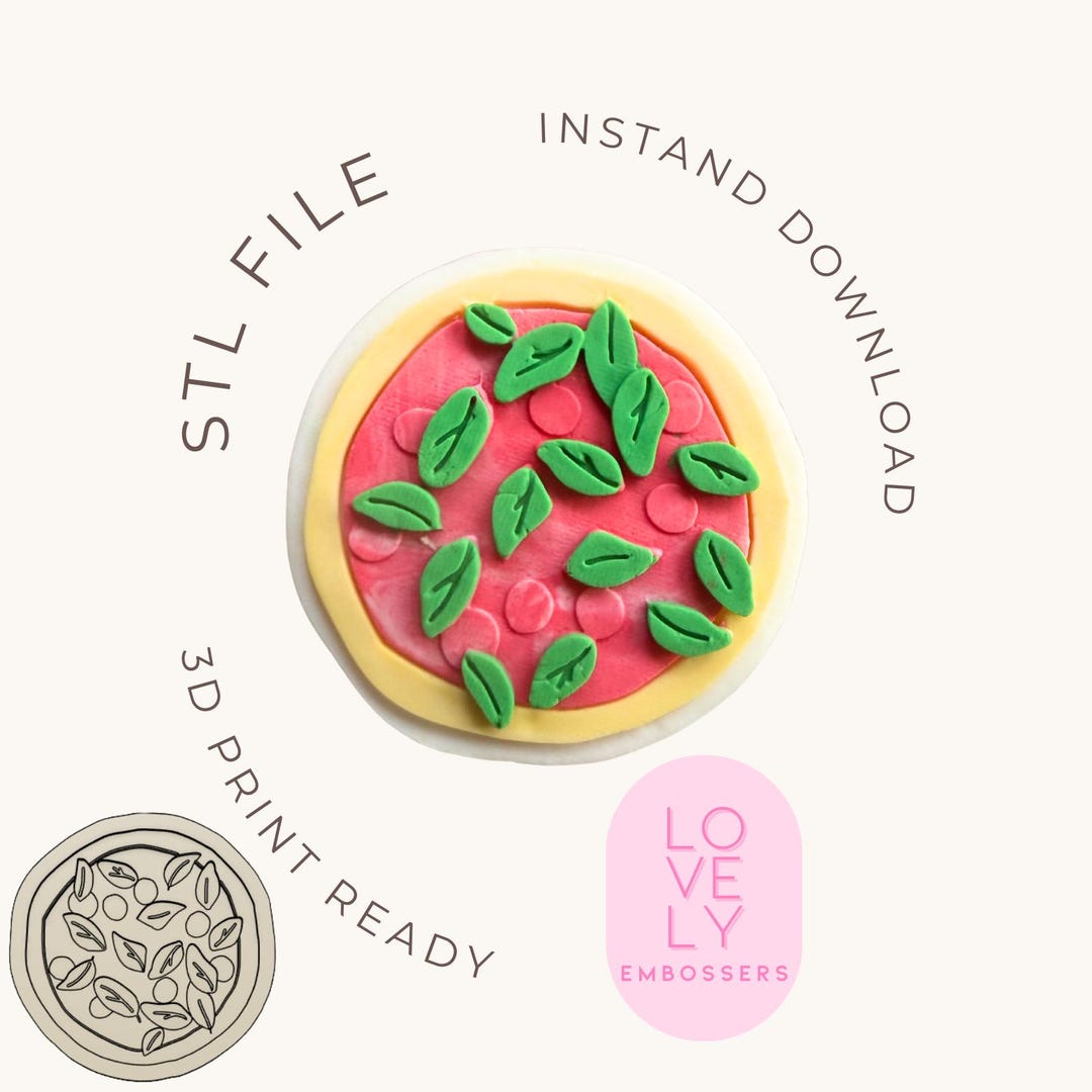 Pizza Rustic Dolce Vita Theme STL File Cookie Cutter and Embosser - Etsy