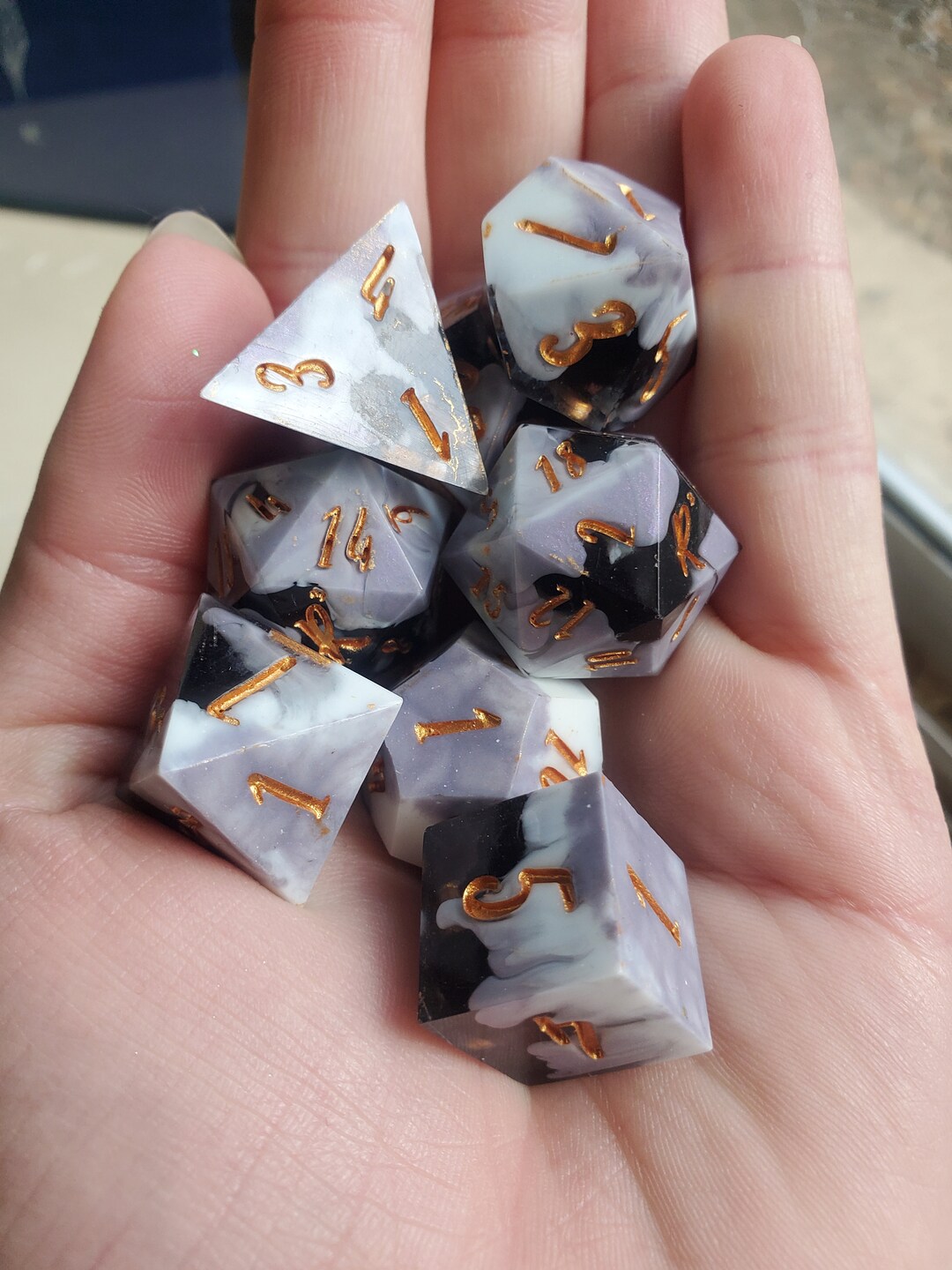 Boba Tea Dice Handcrafted Dice 8 Piece Advantage Dice Set - Etsy