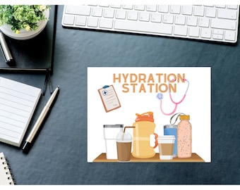 Printable Hydration Station Sign Drink Area Signage - Etsy