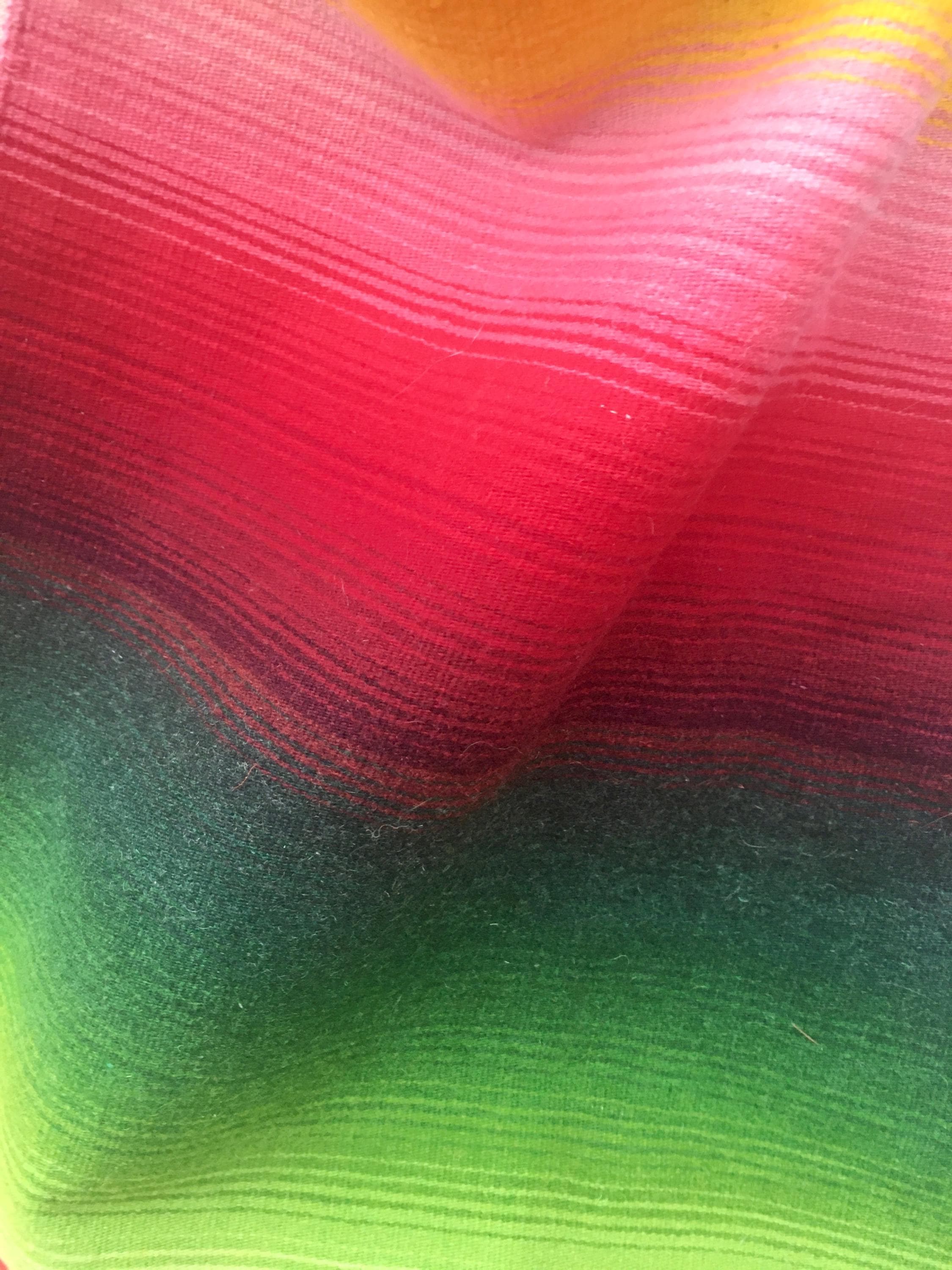 Vintage Mexican Serape Blanket 38x79 Vibrant Rainbow - Etsy