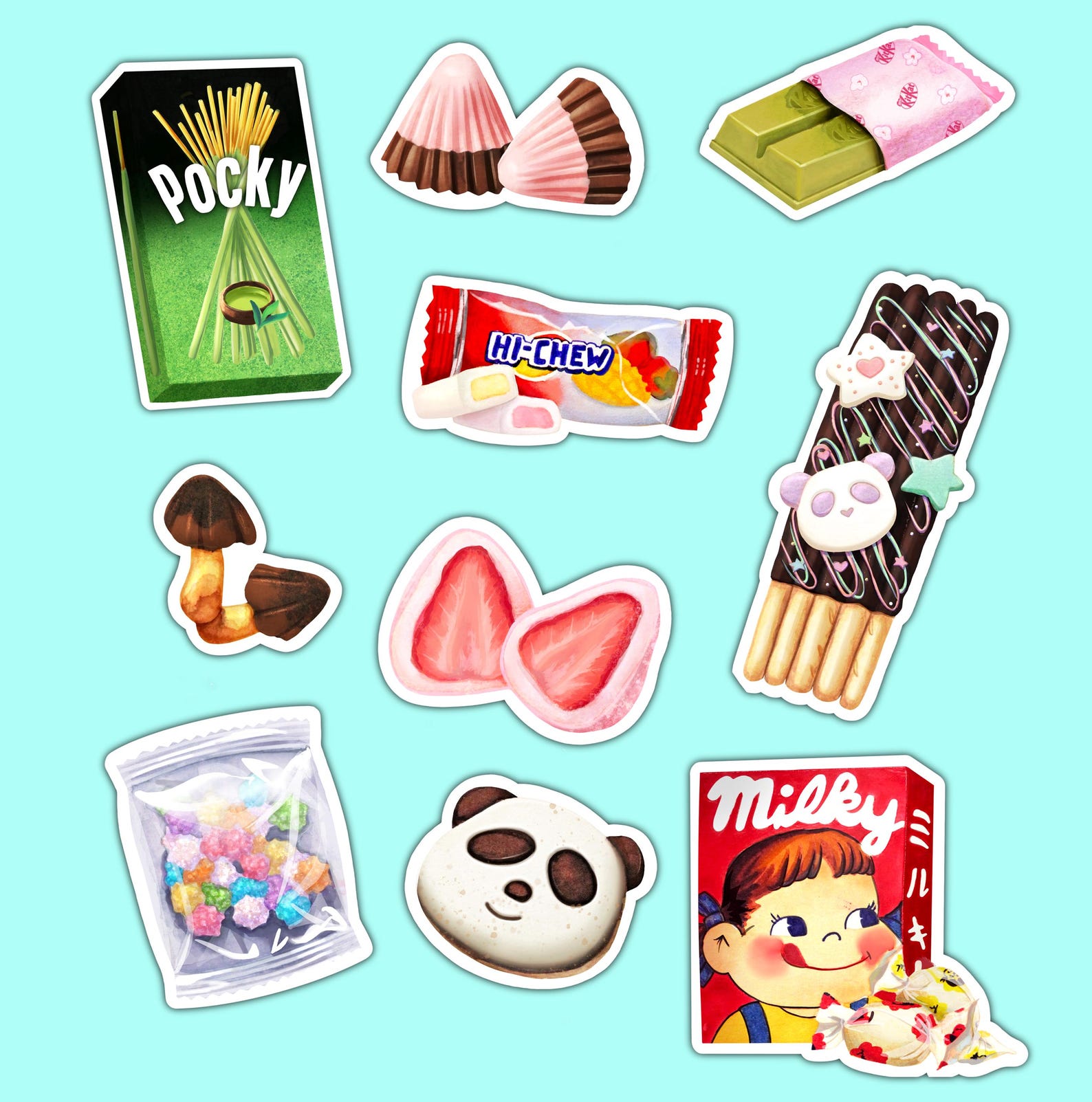 Japanese Candy and Snacks Sticker Pack - Etsy