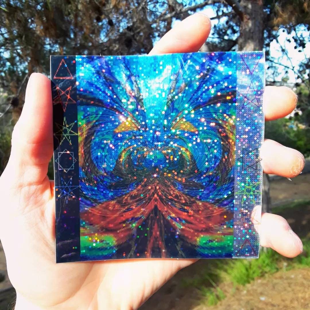 Holographic Sticker Chakra Themed Decor Gift for Shaman 8-bit Art Decor ...