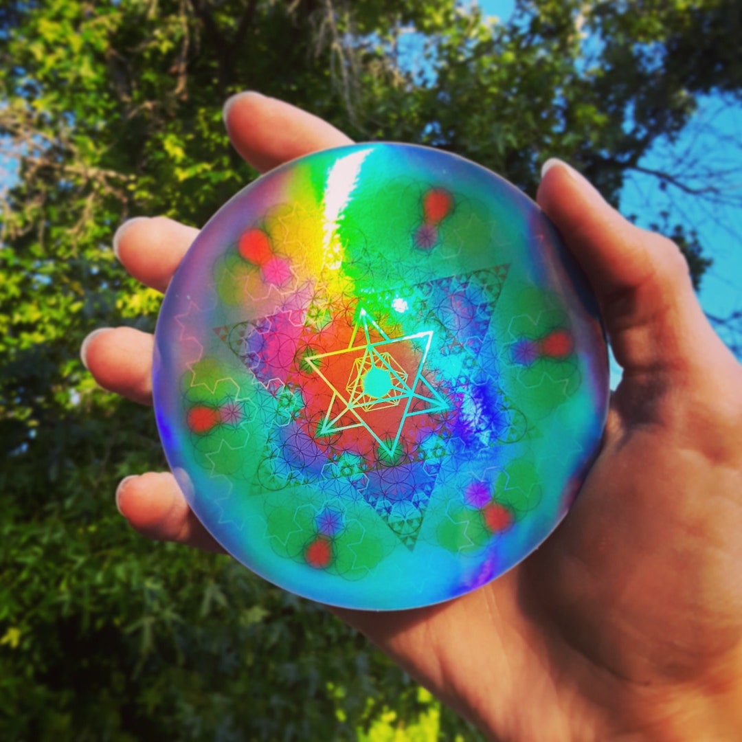 Holographic Sticker Sacred Geometry Themed Decor Gift for Lightworker ...