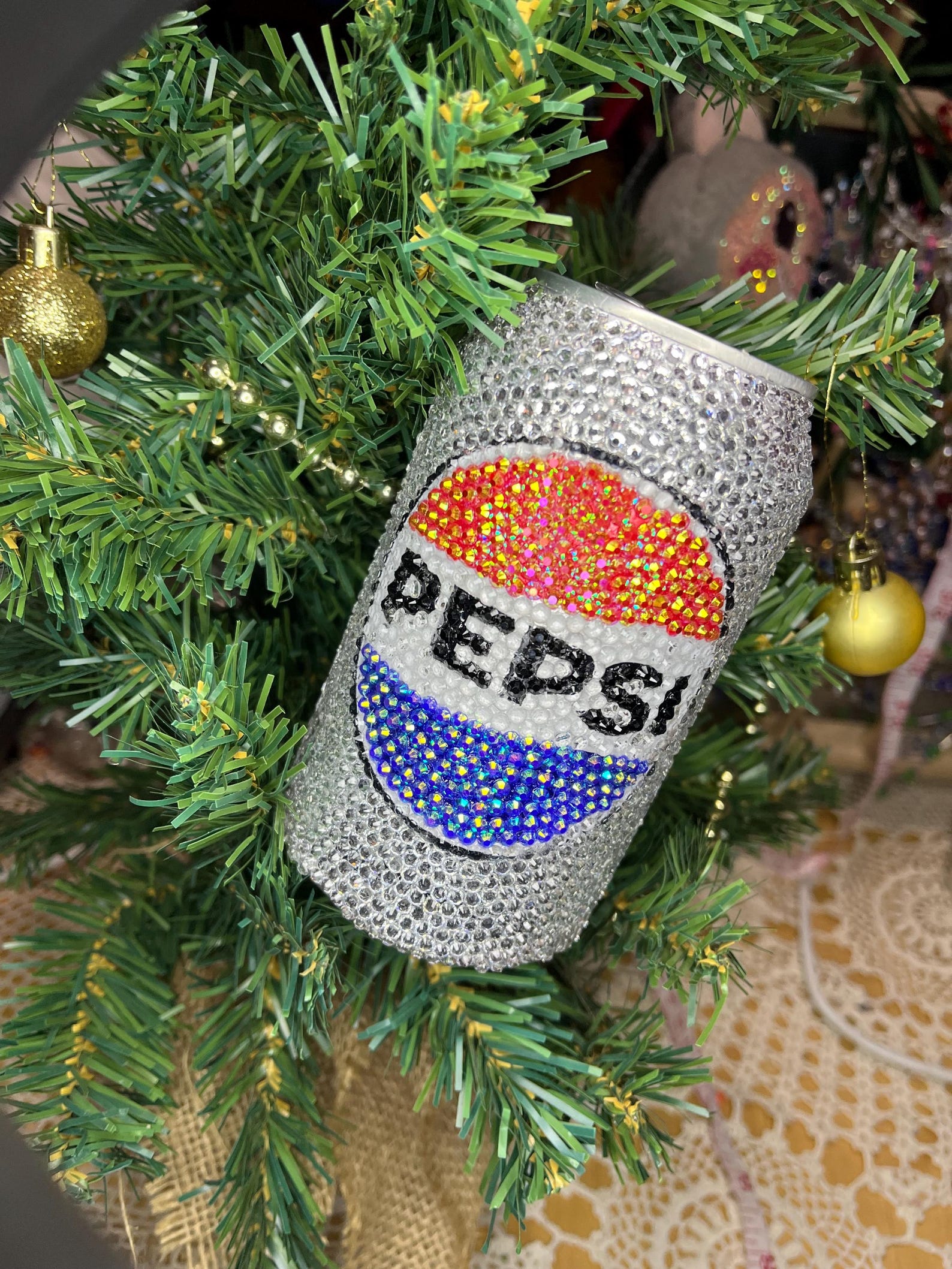 Handmade Rhinestone Diet Pepsi Can | Full Size Bedazzled Bling Soda Can ...