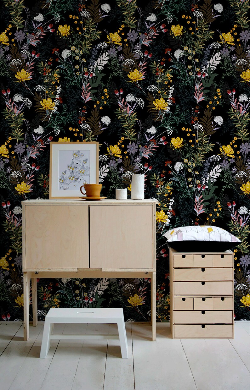 Temporary Wallpaper Vintage Wallpaper Colorful Wallpaper - Etsy