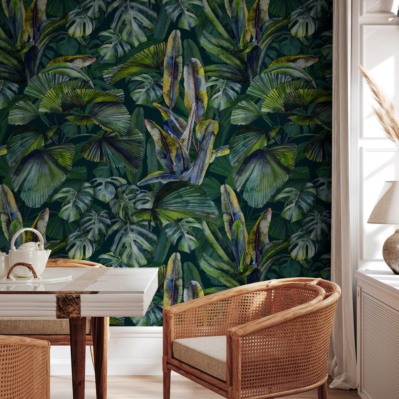 Removable Wallpaper Green - Etsy