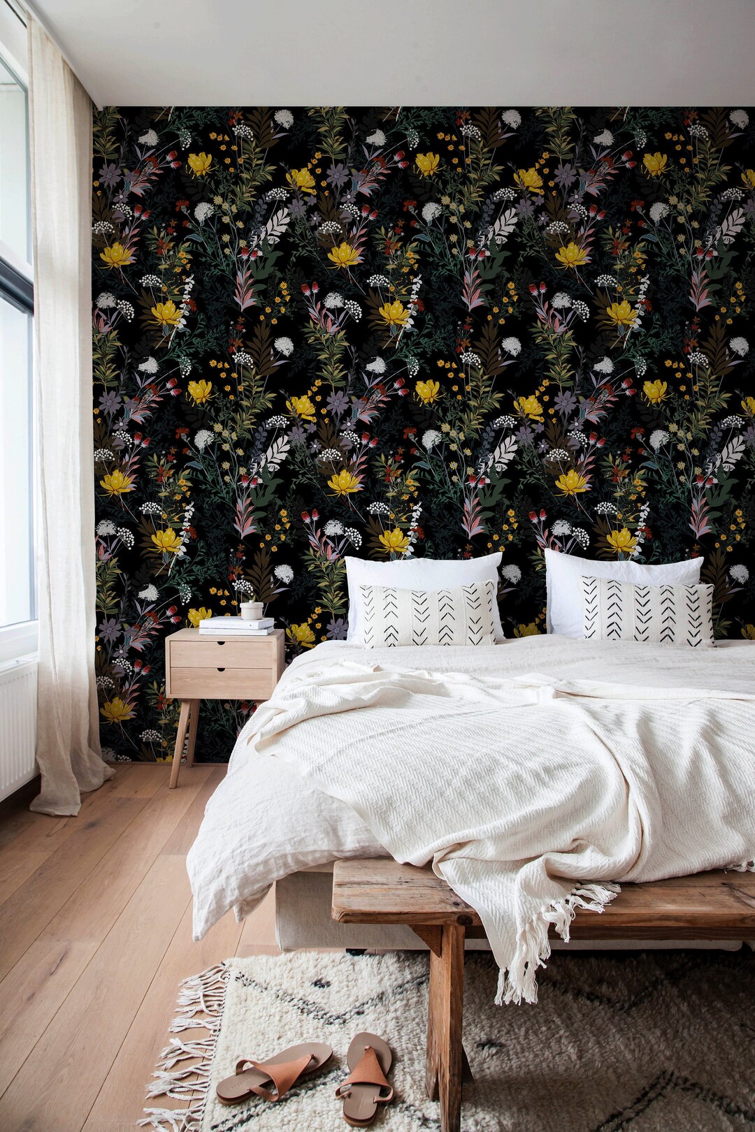 Temporary Wallpaper Vintage Wallpaper Colorful Wallpaper - Etsy