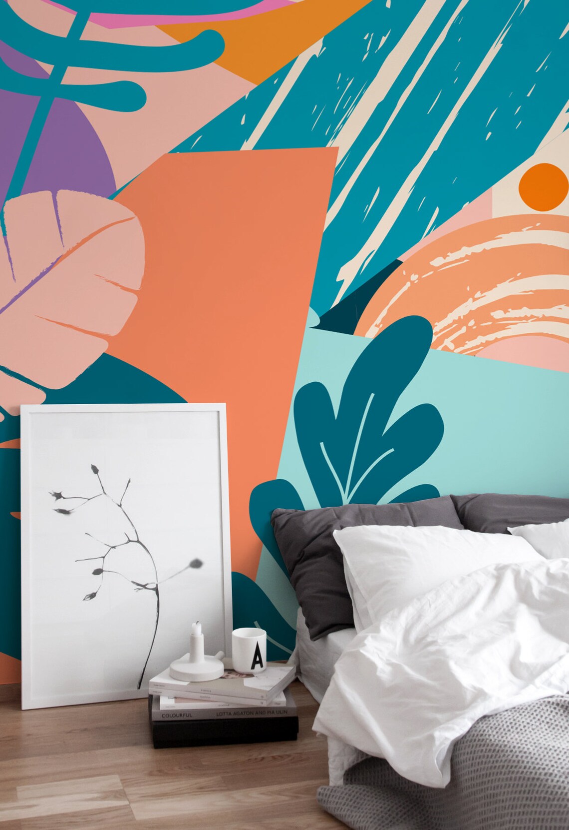 Removable Wallpaper Abstract Wall Mural Temporary Wallpaper - Etsy