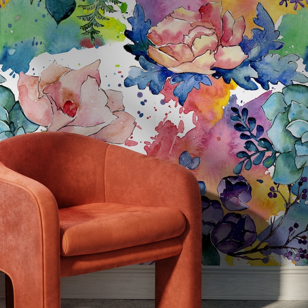 Watercolor Mural - Etsy