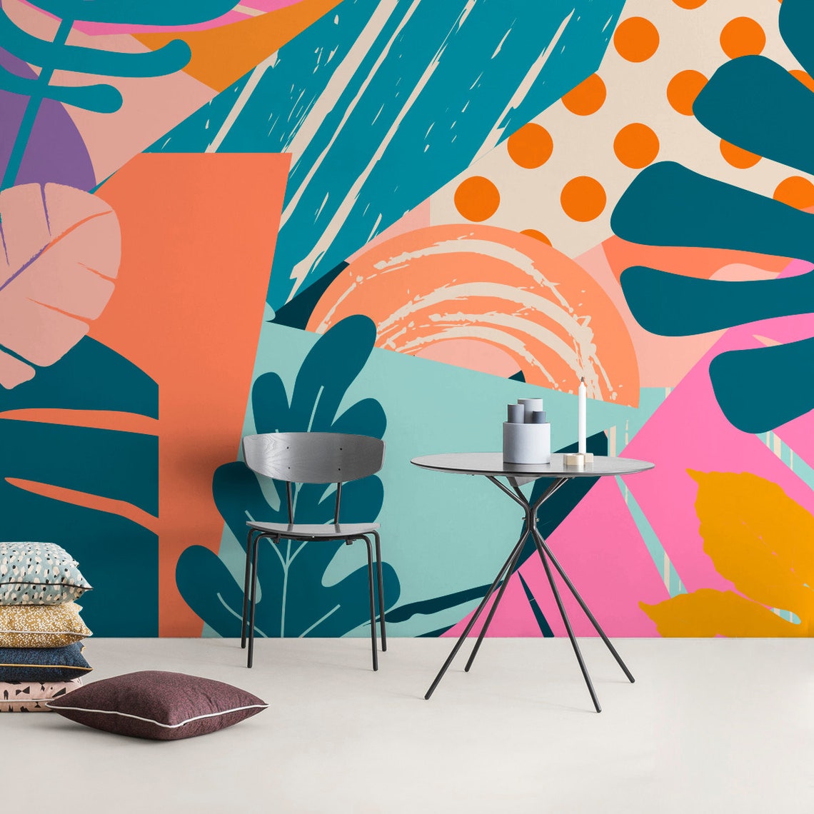 Removable Wallpaper Abstract Wall Mural Temporary Wallpaper | Etsy