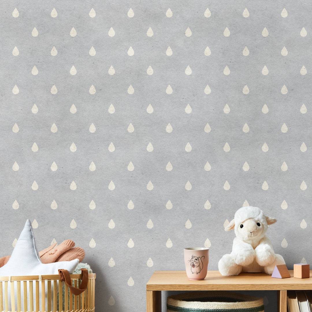 Water Drops Wallpaper Drop Art Removable Wall Decor Peel - Etsy