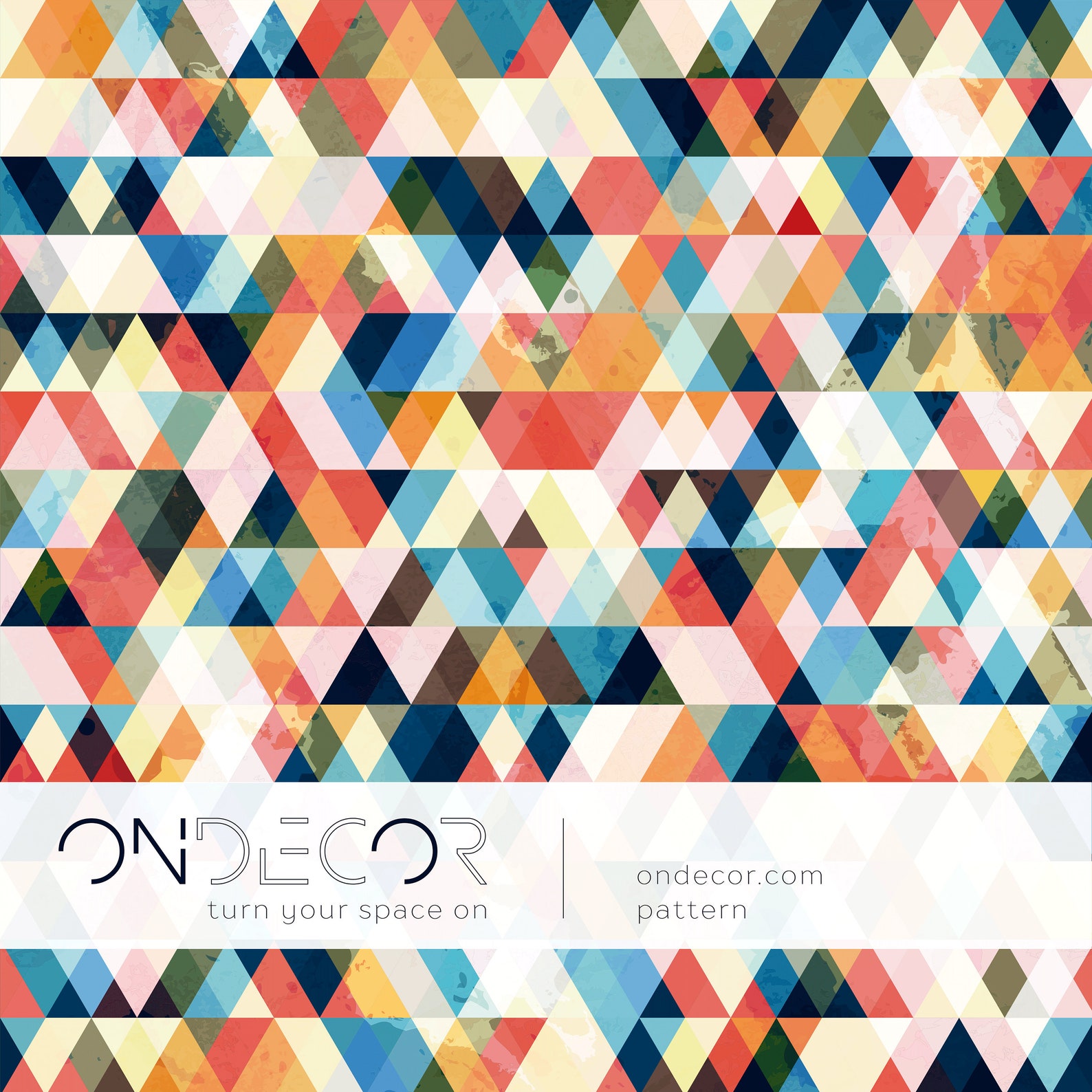 Geometric Wallpaper Triangle Wallpaper Watercolor Wallpaper | Etsy