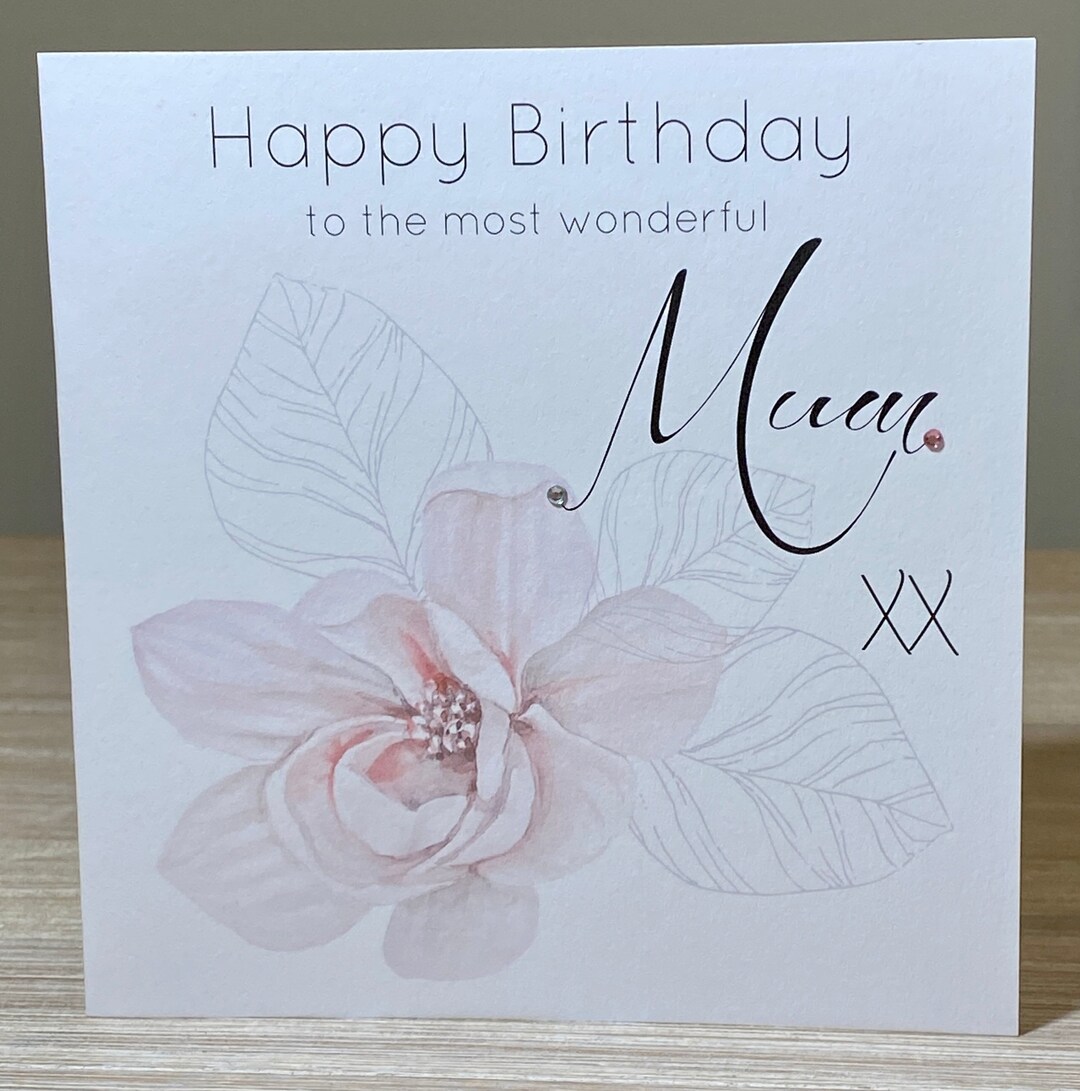 Mum Birthday Card Special Mum Card Wonderful Mum Birthday - Etsy