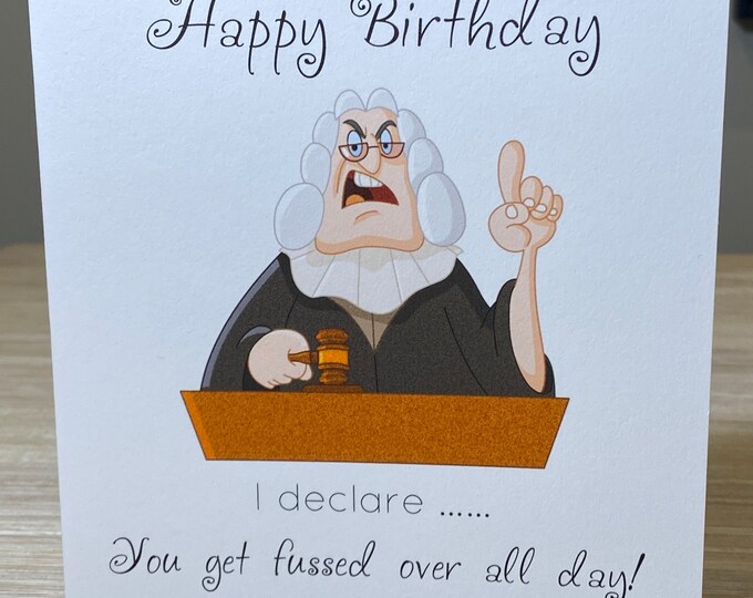 Birthday Card, Funny Birthday Card, Judge Birthday Card, Judge and Jury ...