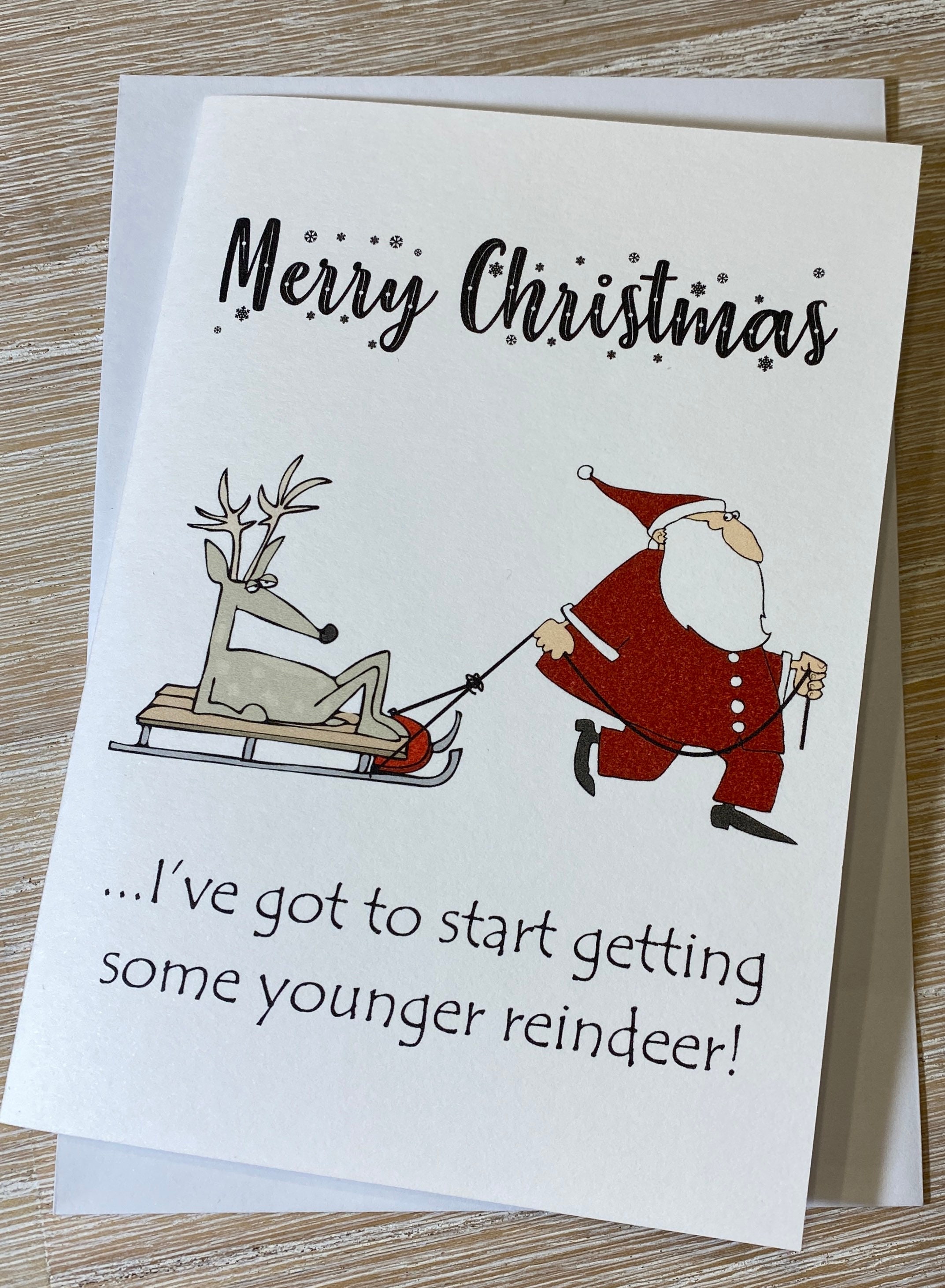 Christmas Card Pack 10 X Funny Santa Santa Cards Pack of - Etsy Australia