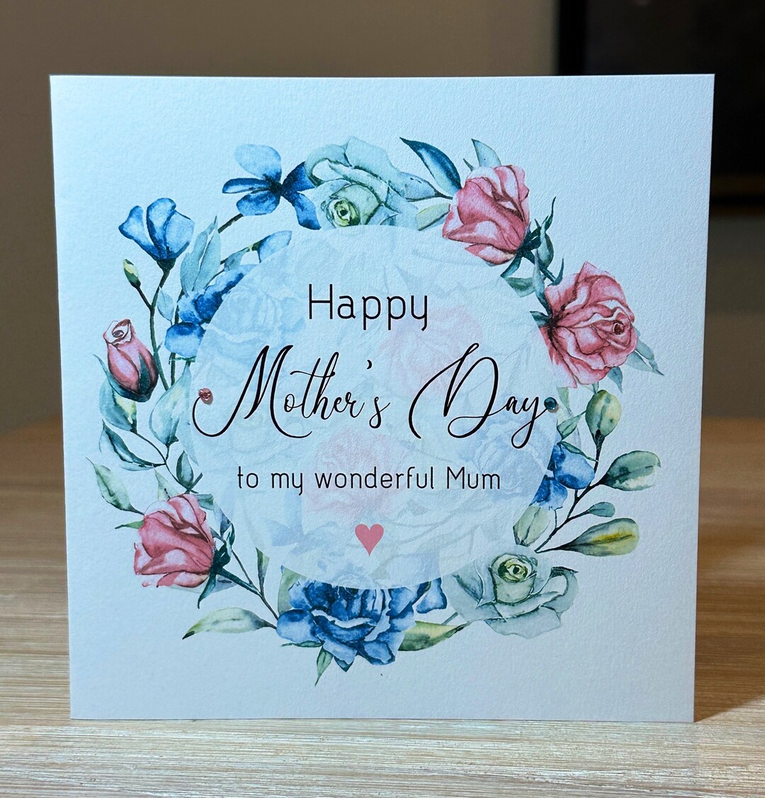 Mothers Day card, Roses Mothers Day card, personalised Mothers Day card ...