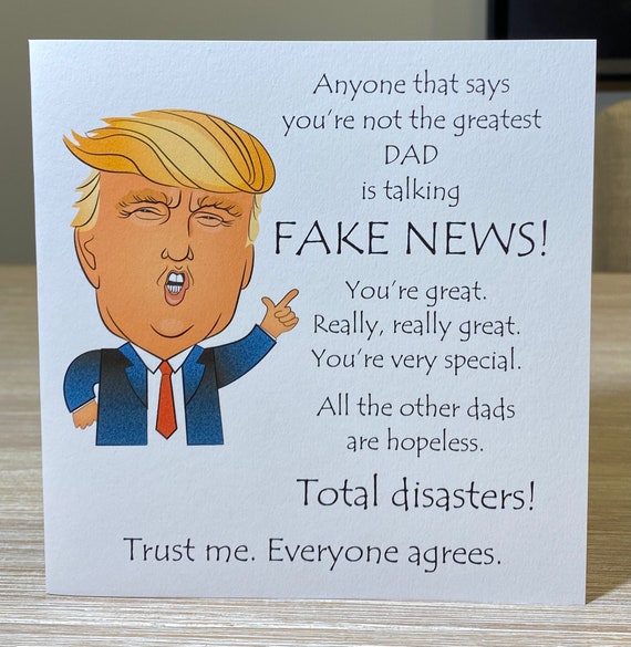 Donald Trump Birthday Card Donald Trump Fathers Day Card - Etsy Australia