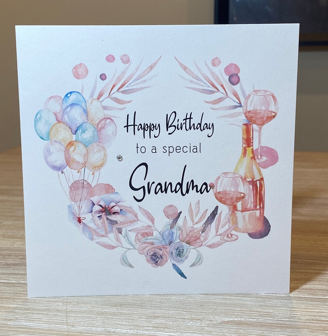 Grandma Birthday Card Gran Granny Personalised Grandma Birthday