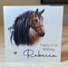 Horse Birthday Card, Watercolour Horse Card, Card for Horse Lover ...