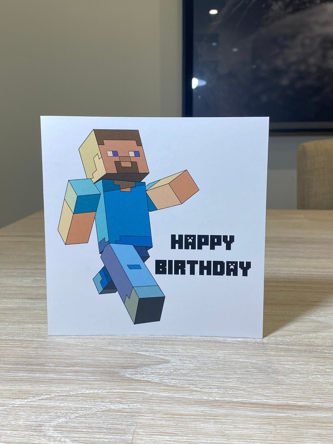 Minecraft Birthday Card, Personalised Kids Birthday Card Personalised ...