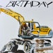 Kids Birthday Card, Personalised Kids Birthday Card, Backhoe Birthday ...