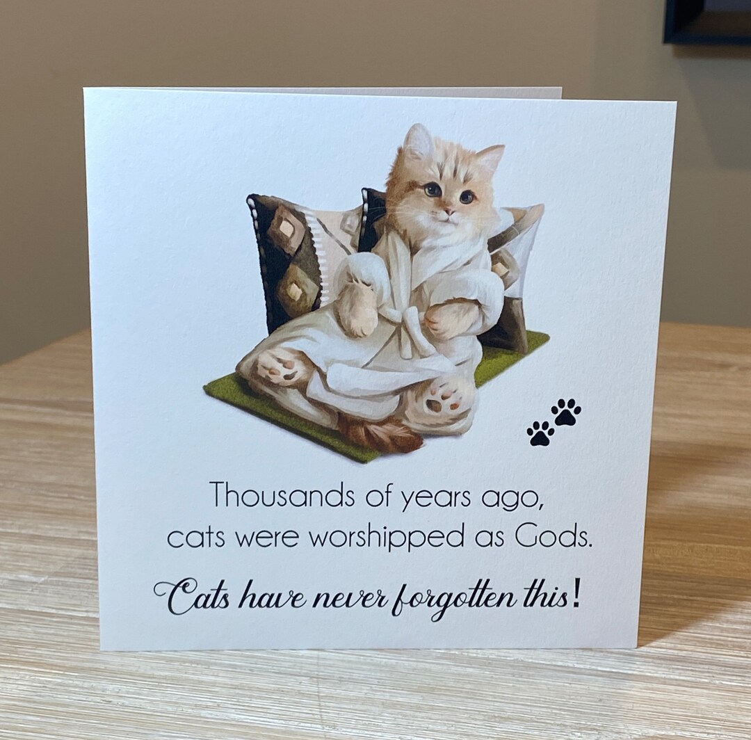 Cat Birthday Card, Cat Lover Birthday Card, Personalised Cat Birthday ...