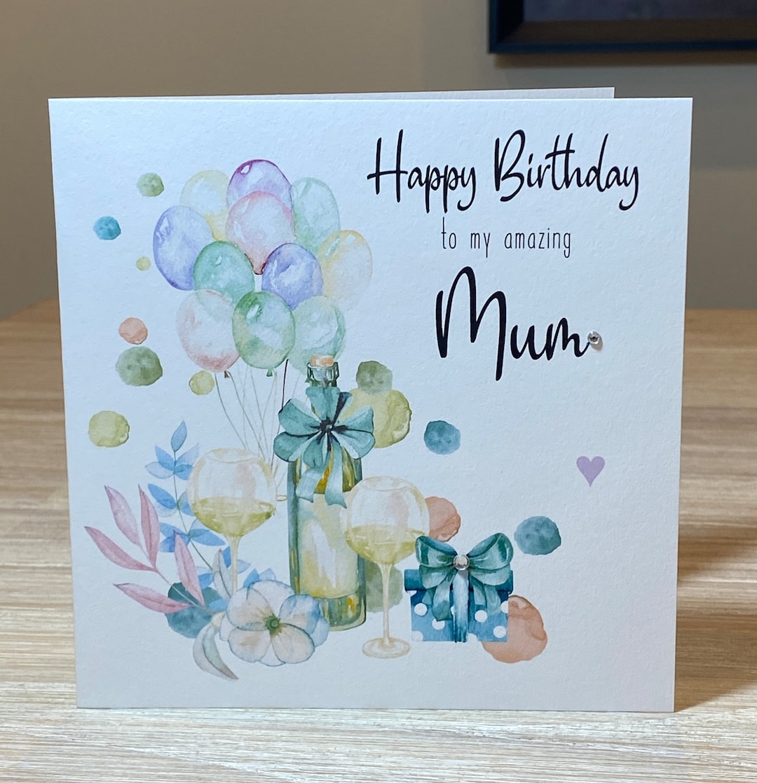 Mum Birthday Card, Card for Mum, Personalised Mum Birthday Card, Card ...