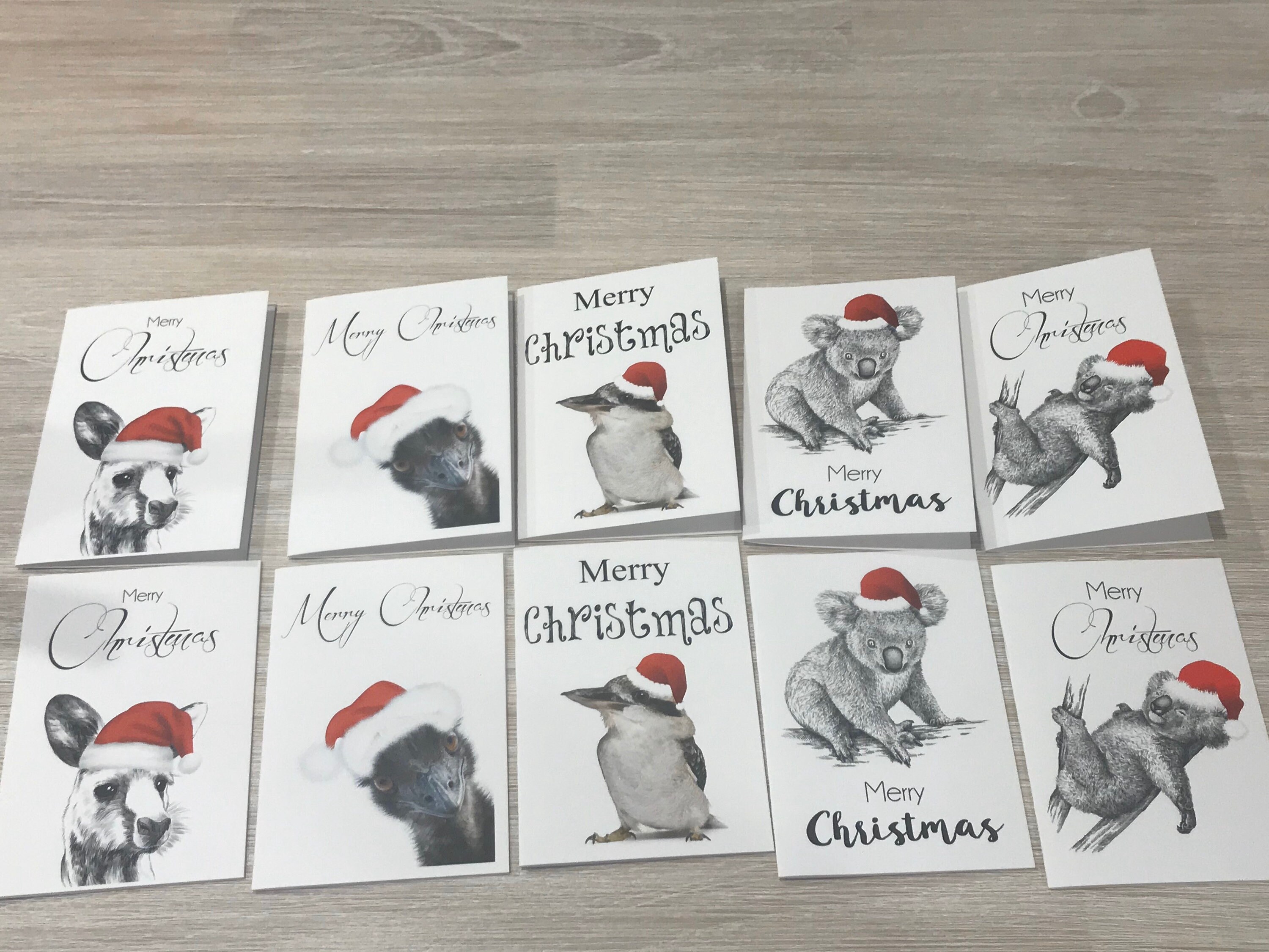 Christmas Card Pack Australian Christmas Cards Australian - Etsy Australia