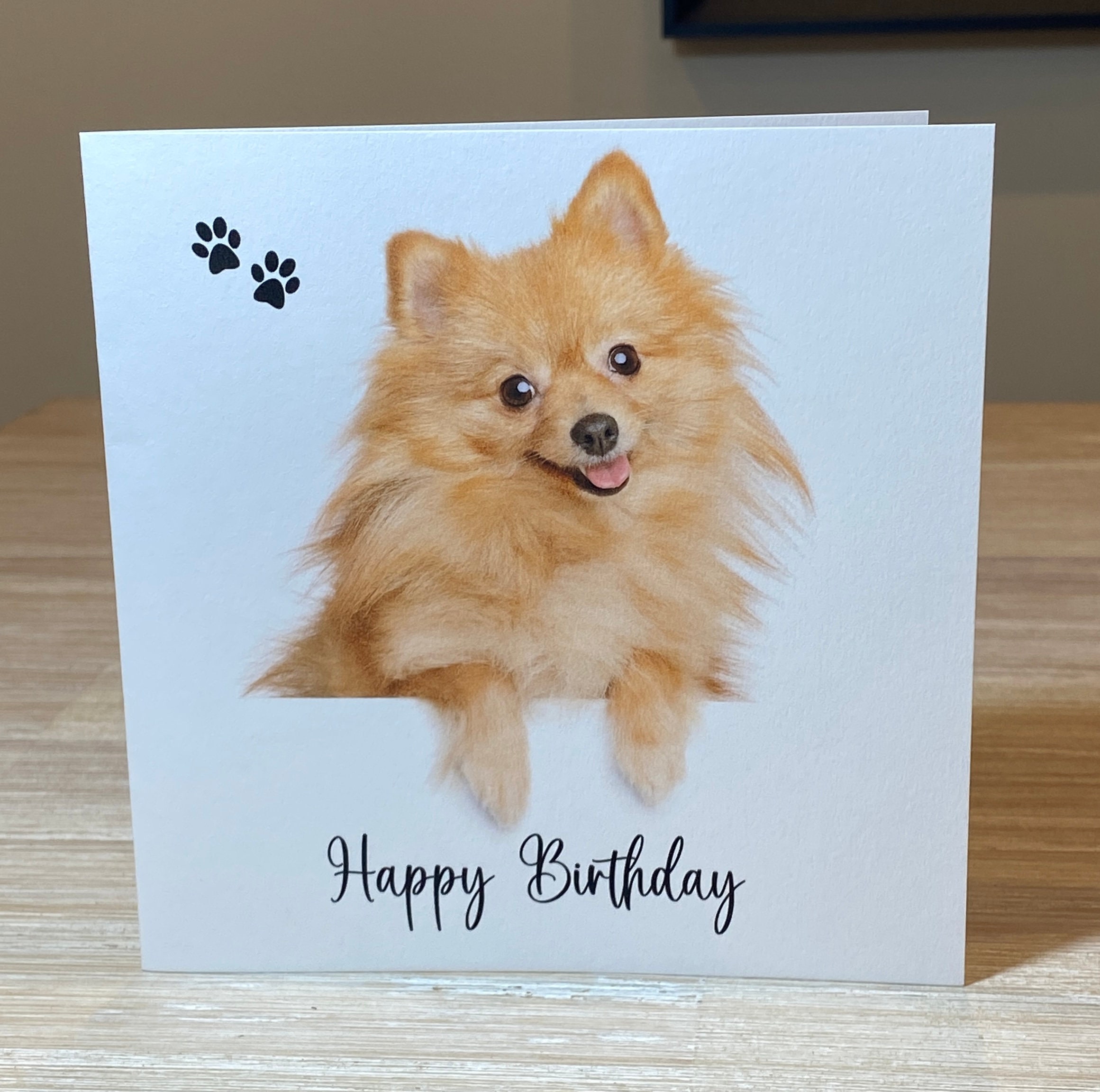 Pomeranian Birthday Card Pomeranian Dog Birthday Card Dog - Etsy