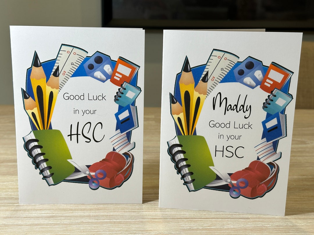 HSC Good Luck Card 7x5 Inch Good Luck in Your HSC Card HSC - Etsy