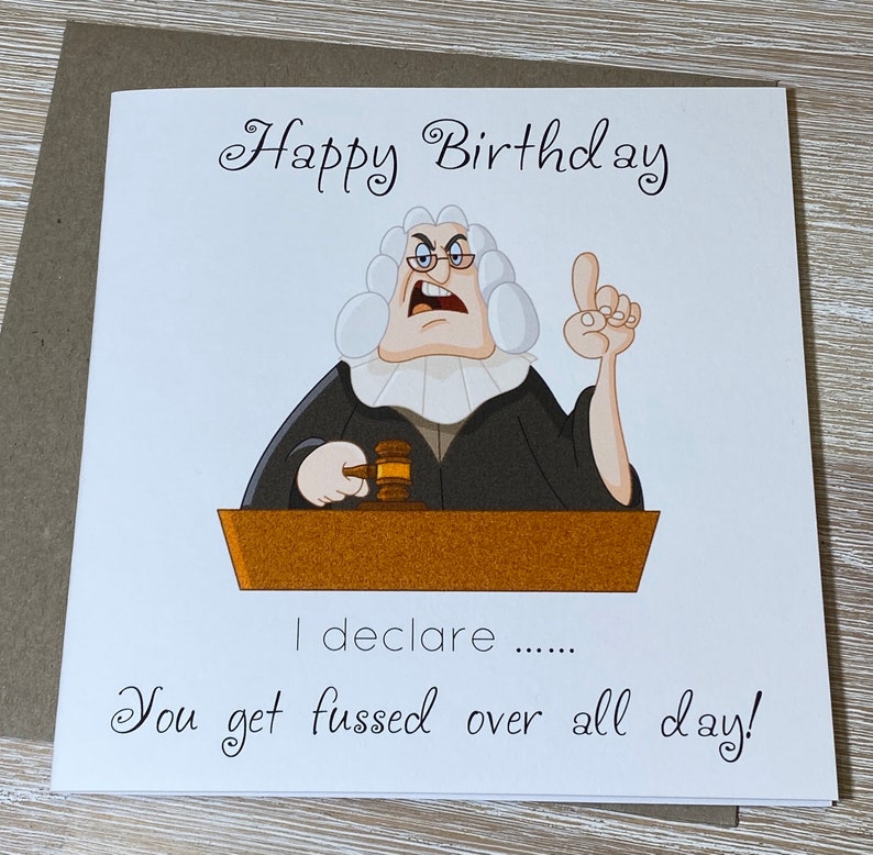 Birthday Card Funny Birthday Card Judge Birthday Card Judge | Etsy