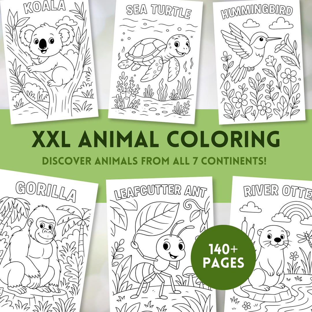 140+ Animal Coloring Pages – Around the World | Learn Animals by ...