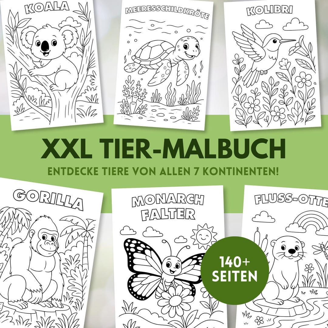 140+ Animal Coloring Pages for Kids – Animals of the World by Continent ...