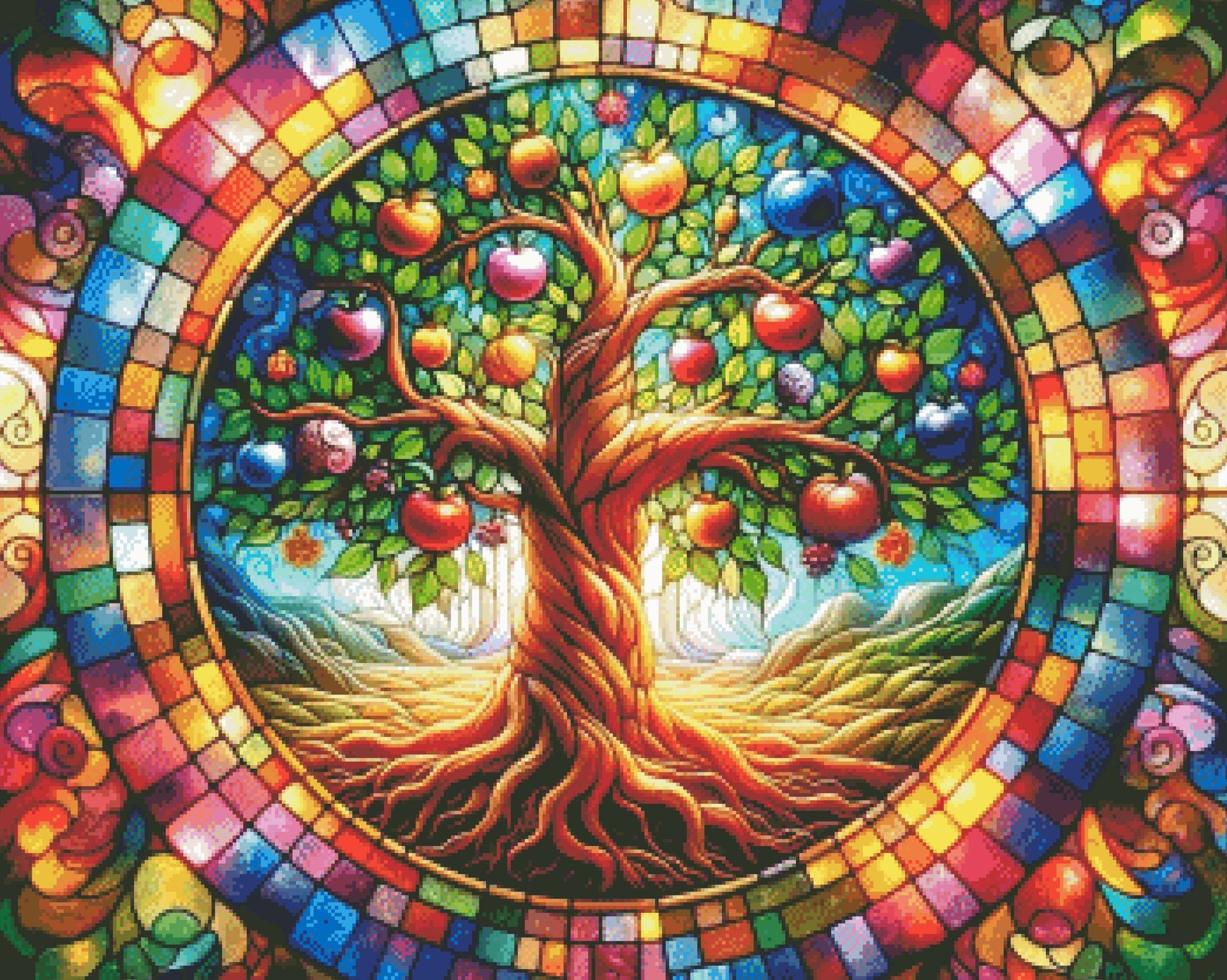 Garden of Eden PDF . Counted Cross Stitch Pattern . DIY Chart . Pattern ...