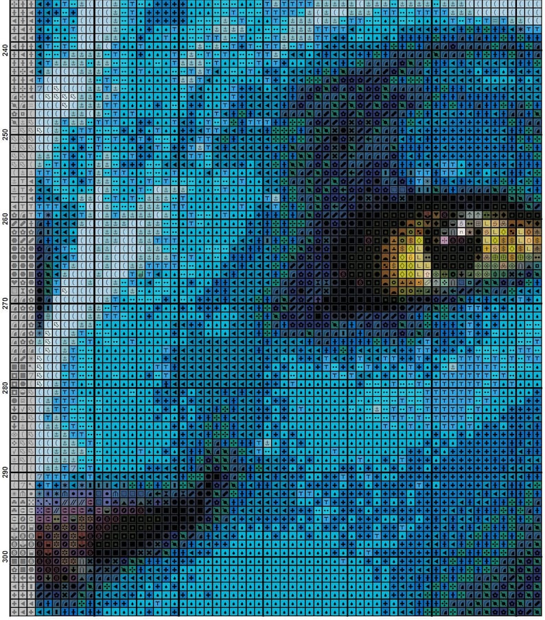 Avatar PDF . Counted Cross Stitch Pattern . Digital Chart . Instant ...