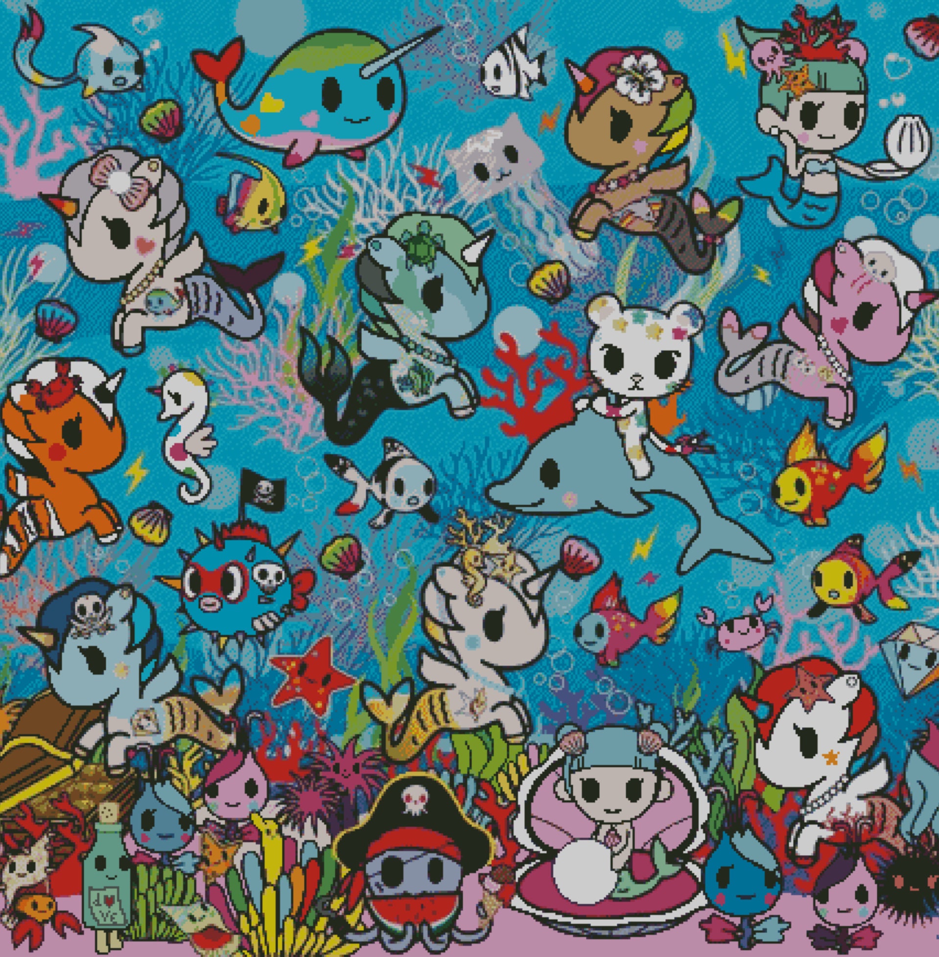 Tokidoki PDF . Counted Cross Stitch Pattern . Digital Design . Instant ...