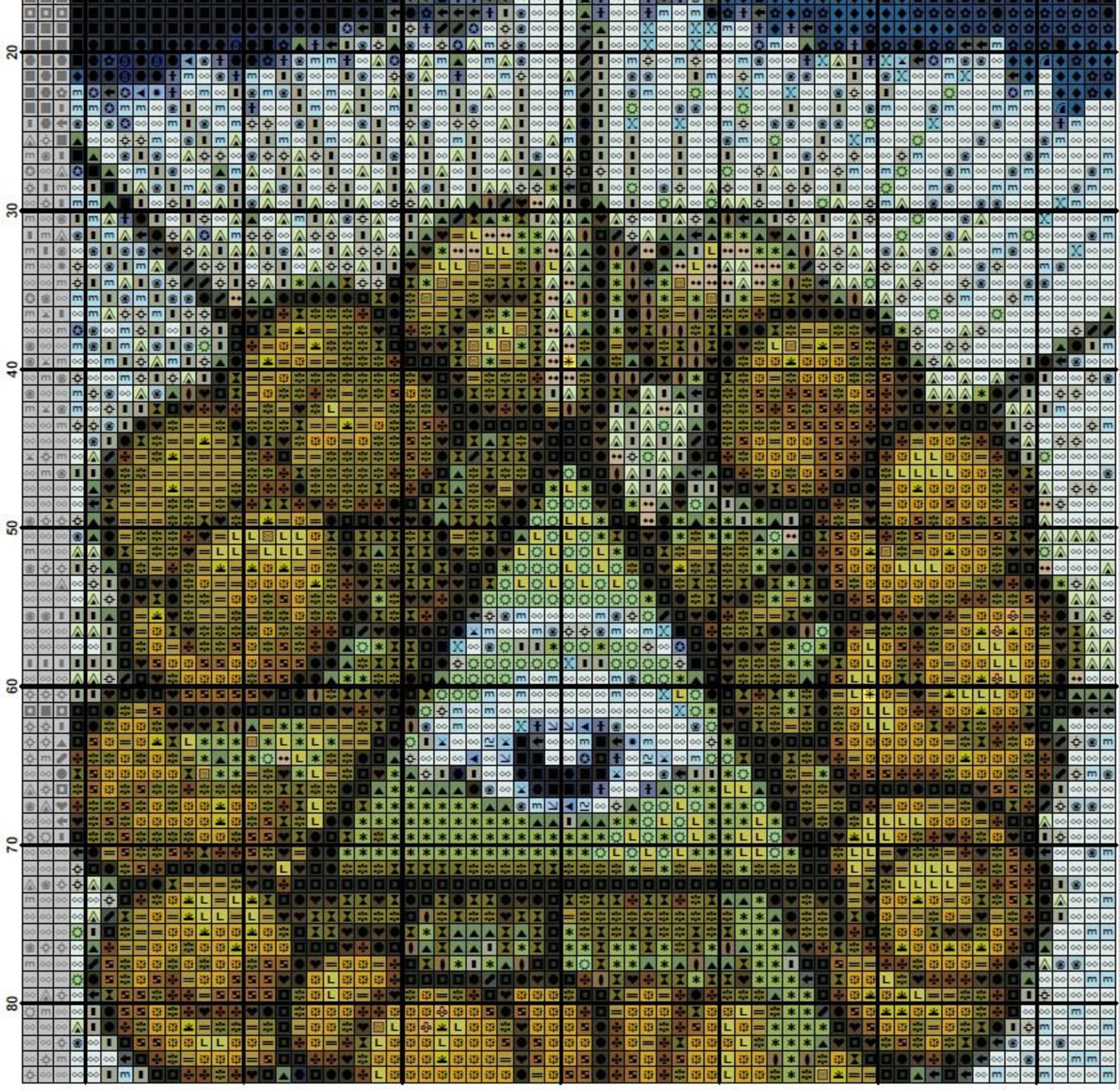 Masonic Stained Glass PDF . Counted Cross Stitch Pattern . - Etsy