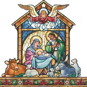 Nativity 2 Versions . Christmas - PDF . Counted Cross Stitch Pattern ...