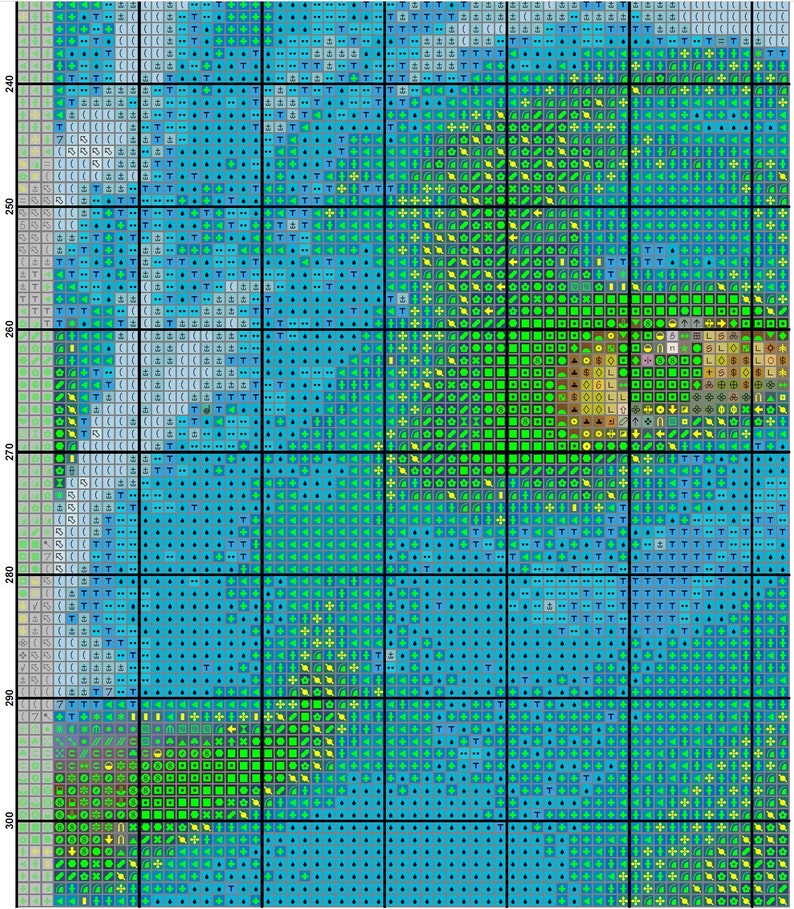 Avatar PDF . Counted Cross Stitch Pattern . Digital Chart . Instant ...