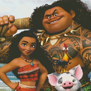 Moana - PDF . Counted Cross Stitch Pattern . Digital Design . Instant ...