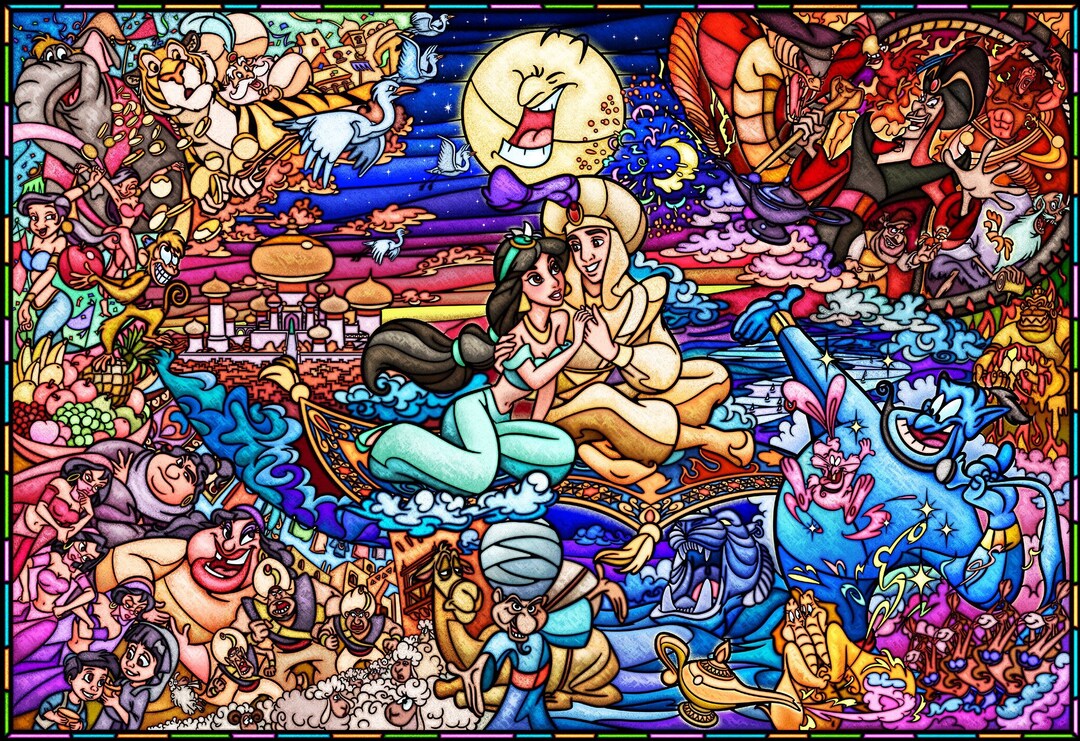 Aladdin - PDF . Counted Cross Stitch Pattern . DIY Chart . Stained ...