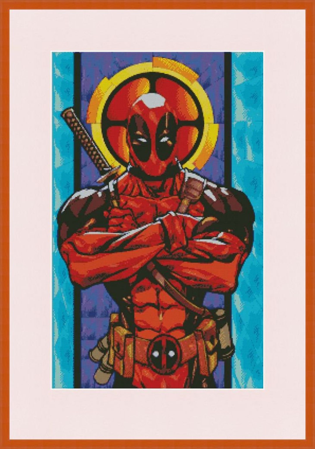 Deadpool PDF . Counted Cross Stitch Pattern . Digital Design . Instant ...