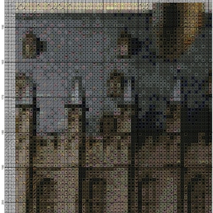 Beautiful Castle - PDF . Counted Cross Stitch Pattern . Digital Design ...