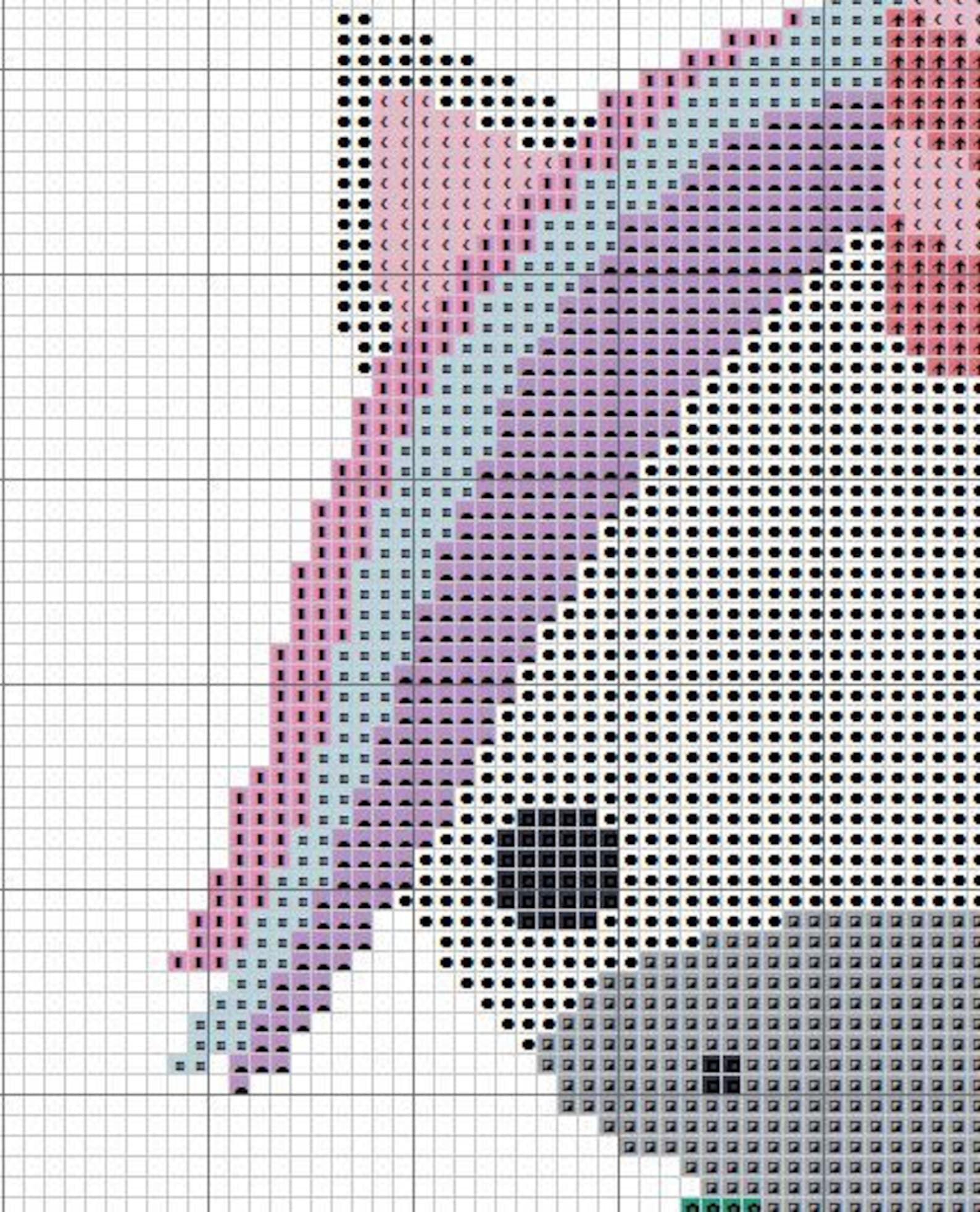 Wild . Unicorn PDF . Counted Cross Stitch Pattern . Digital - Etsy