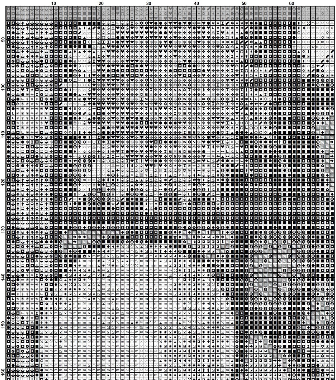 Masonic Stained Glass - PDF . Counted Cross Stitch Pattern . Digital ...
