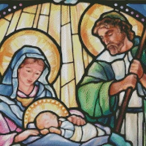 Nativity 2 Versions . Christmas - PDF . Counted Cross Stitch Pattern ...