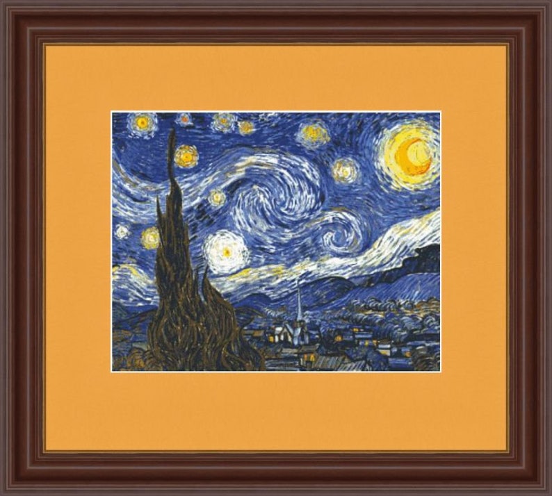 Starry Night PDF . Counted Cross Stitch Pattern . Digital - Etsy