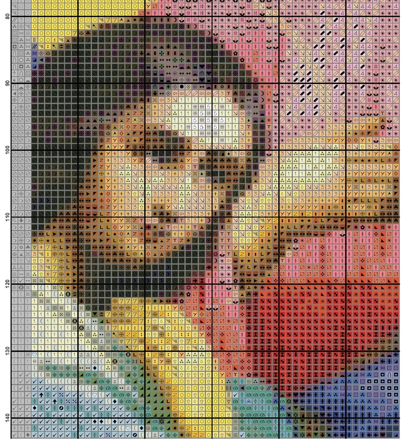 The Last Supper PDF . Counted Cross Stitch Pattern . Digital - Etsy